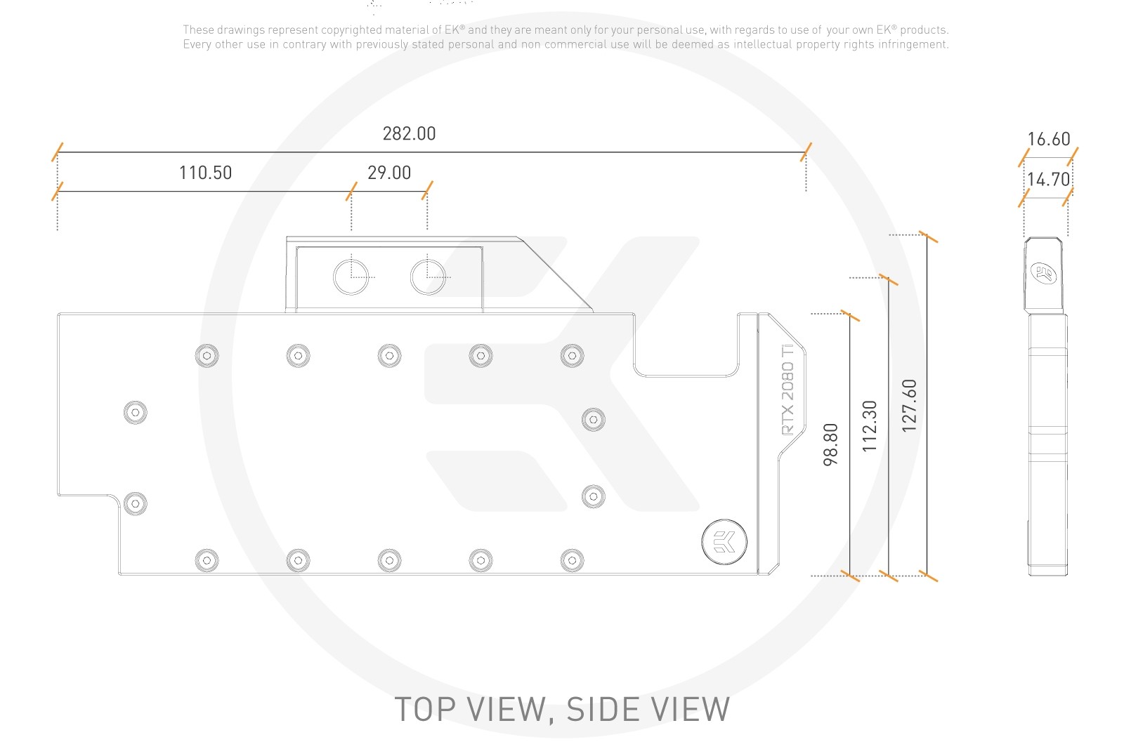 EK Vector RTX 2080 Ti - Copper + Plexi GPU Water Block | Precision